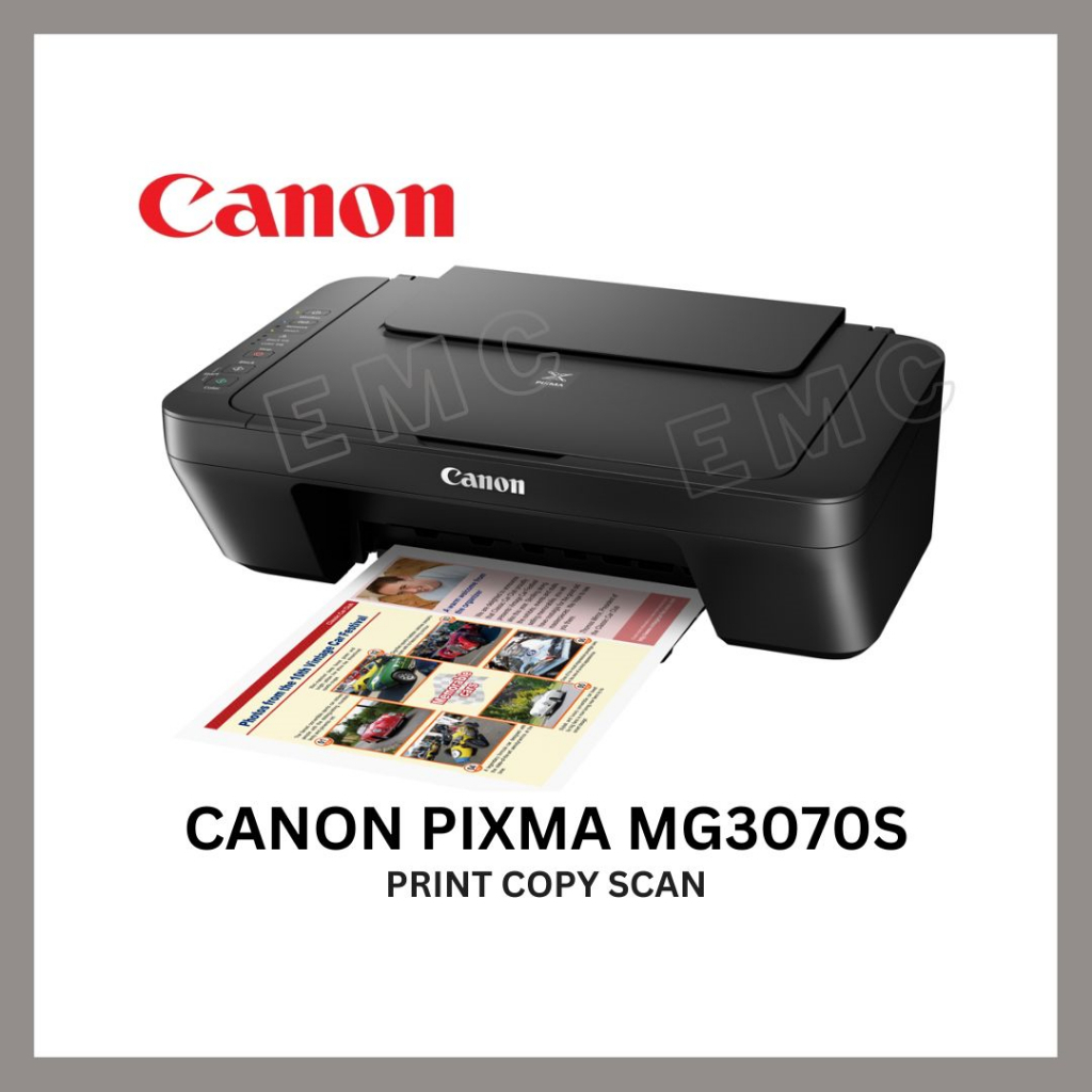 Canon Pixma Inkjet Printer, MG3070s, Wireless, Black | Shopee Philippines