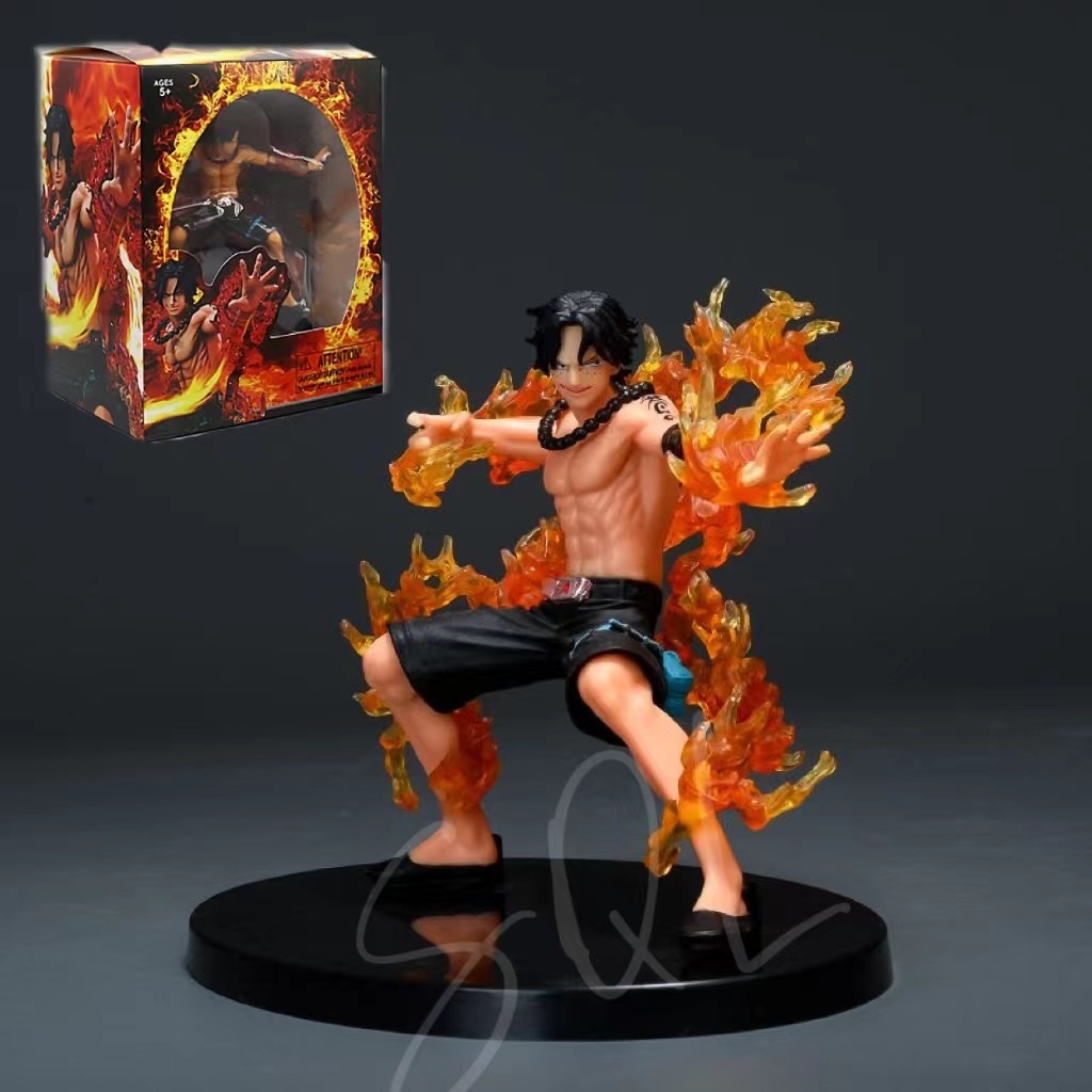 One Piece toys Ace Action Figure Collectible Souvenir Model Toys fire ...