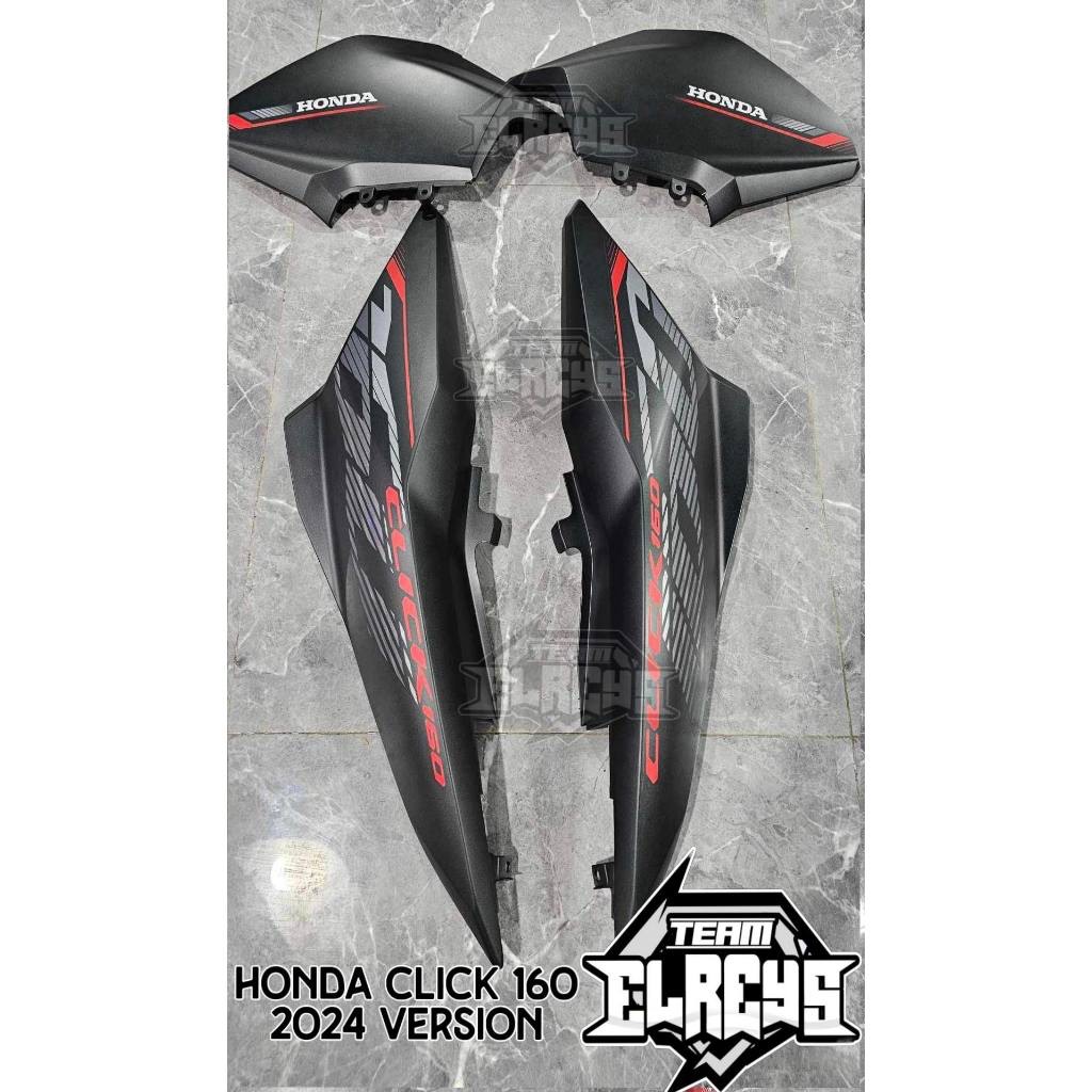 STOCK BODY COVER AND SIDE FAIRING ( MATTE BLACK 2024 ) FOR CLICK 160 ...