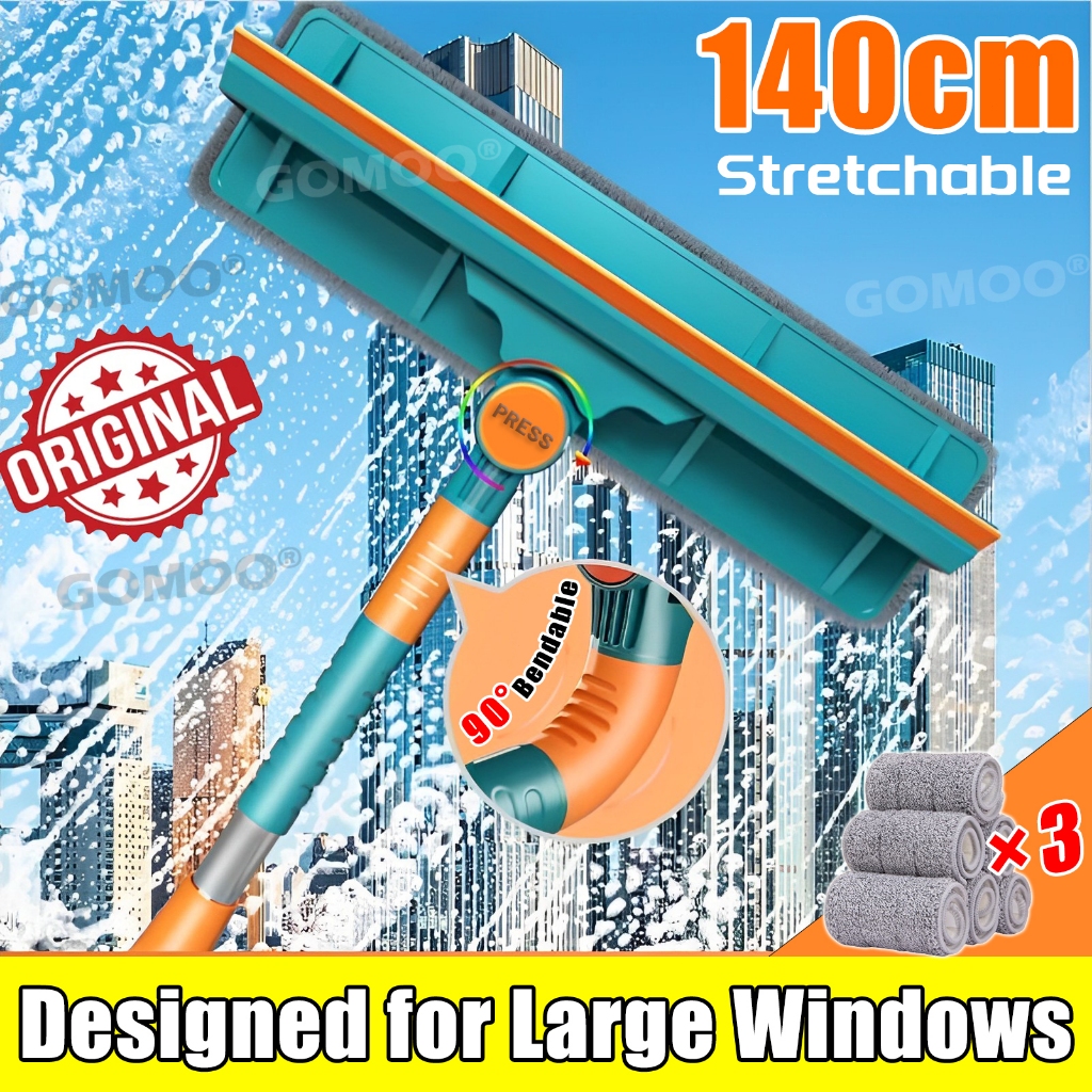 3In1 Window Dust Remover 140cm Mop Double-Sided Cleaning Brush Glass ...