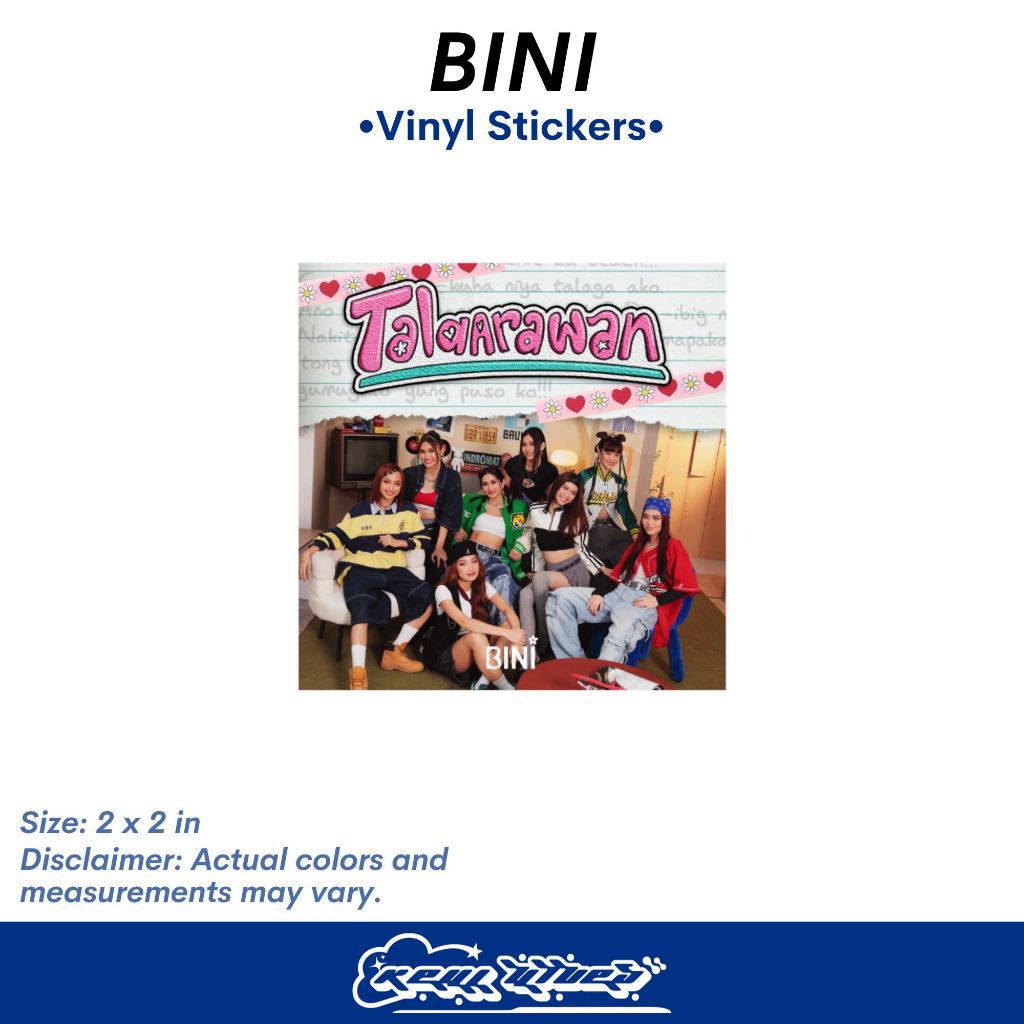 BINI Maloi Mikha Jhoanna Gwen Stacey Aiah Colet Sheena Logo Sticker ...