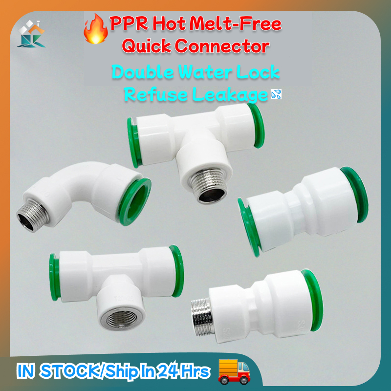 PPR Quick Connector Water Pipe PPR Fittings Heat Resistant Quick To ...