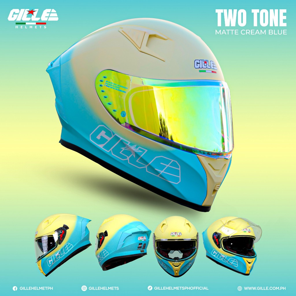 GILLE 135 GTS V1 two tone helmet full face dual visor helmet for ...