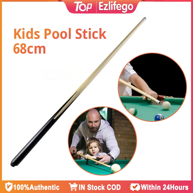 Kids Pool Stick Wood Kids Pool Stick Billiard Pool Stick 68cm | Shopee ...