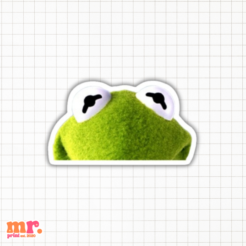 KERMIT THE FROG PEEKER STICKER | MUPPETS | WATERPROOF STICKERS | Shopee ...