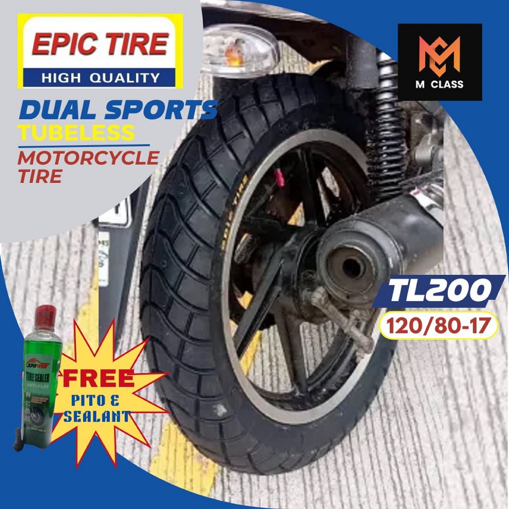R17 TL200 DUAL SPORTS TUBELESS M/C TIRES FOR SUPRA GTR150, ROUSER ...