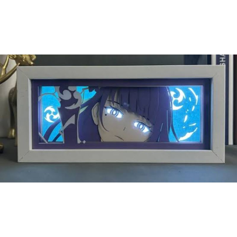 Raiden Shogun 3D Light Box • Genshin Impact Light Box Anime Merch ...