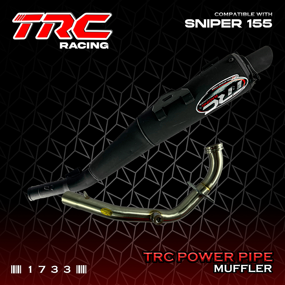 TRC Racing Sniper 155 Power Pipe Muffler Exhaust 1733 (32mm)/1733-2 ...