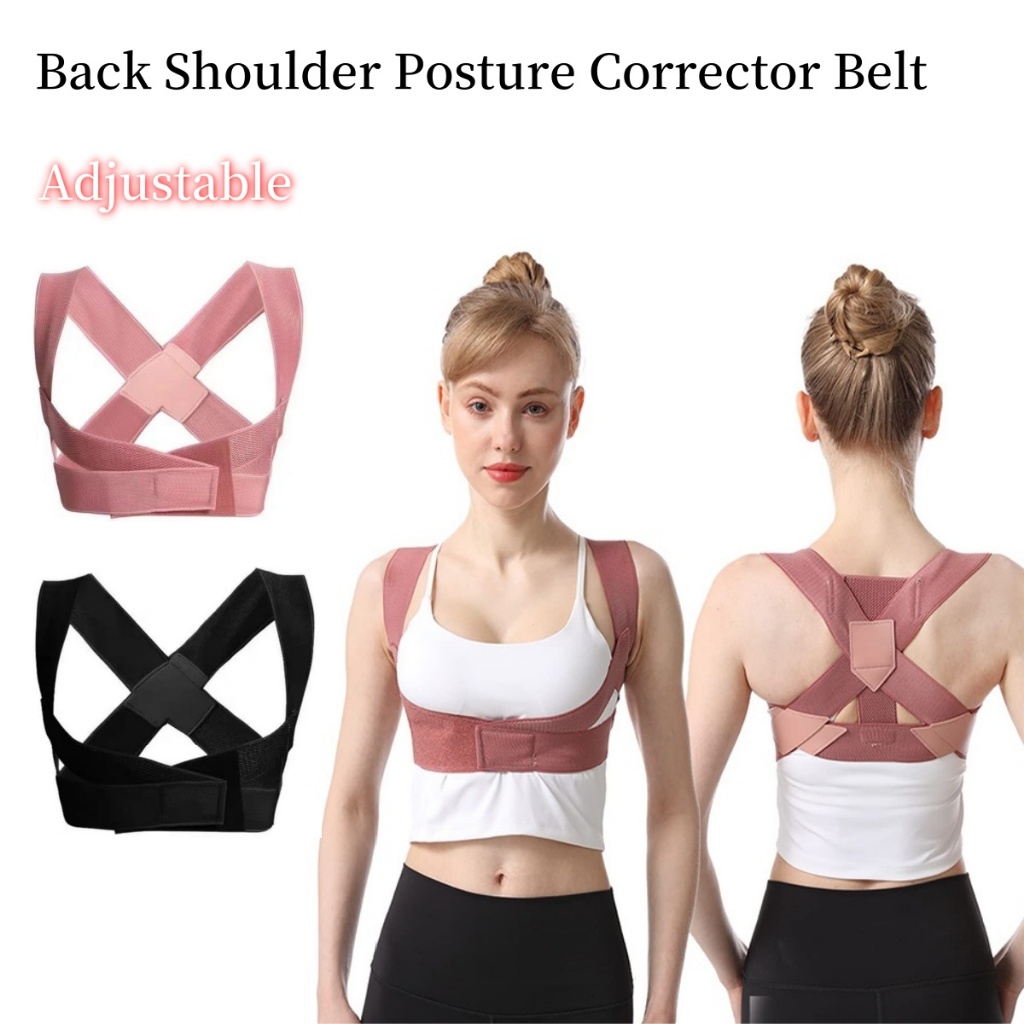 Back Shoulder Correction Belt Adjustable Back Posture Corrector Back ...