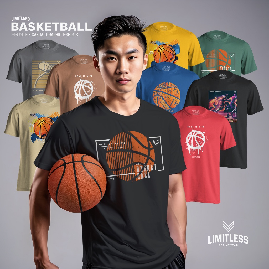 Limitless [BASKETBALL] Spuntex Shirt Men's Casual Comfort Tee for ...