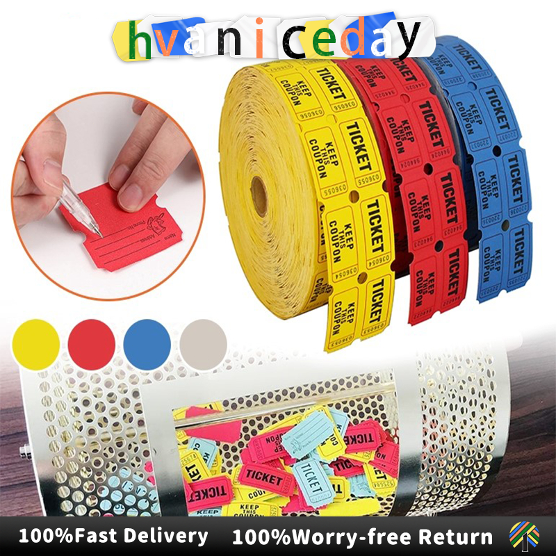 1000PCS Multicolor Raffle Ticket Double Roll Election Ticket for Event ...