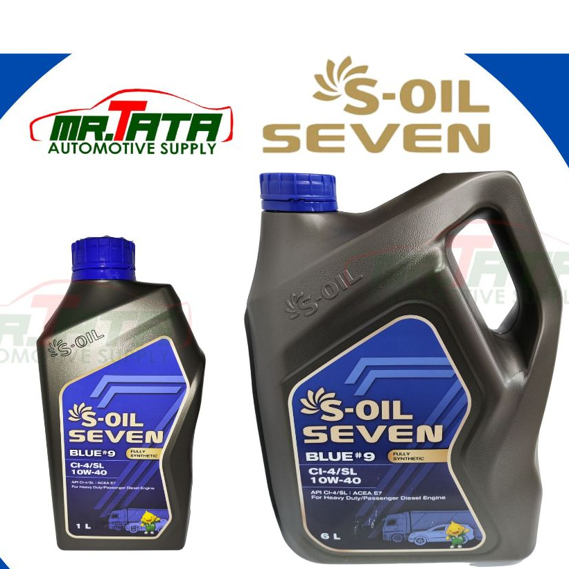 S-Oil Seven Blue 9 10w40 Fully Synthetic Diesel Engine Oil 6L (S Oil 7 ...