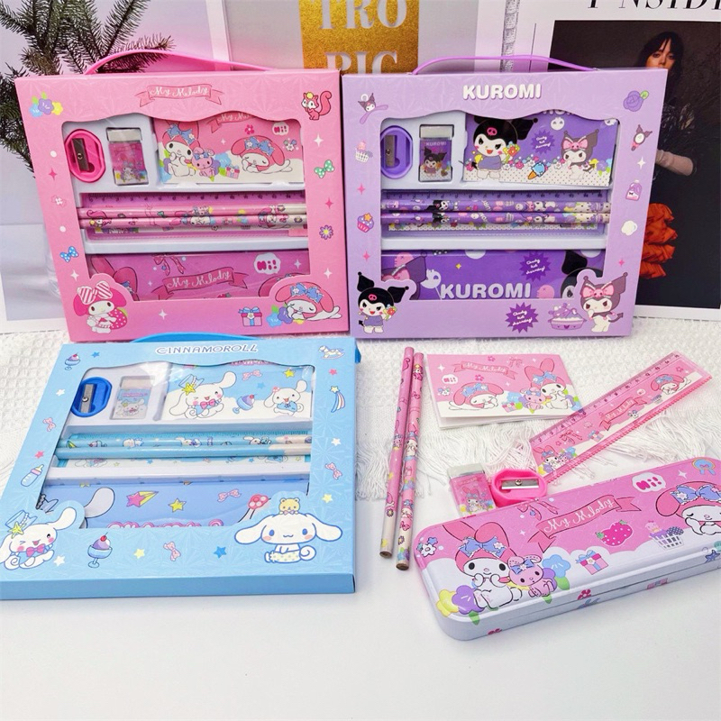 8002 7 in 1 Kuromi Stationery Learning Set, Gift for Kids Sanrio ...