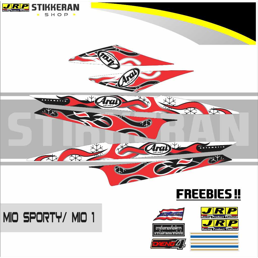 YAMAHA MIO AMORE / SPORTY MIO 1 ARAI CONCEPT DECALS | Shopee Philippines