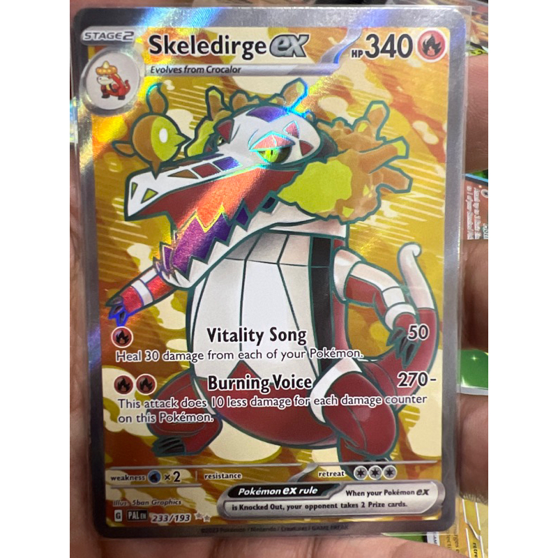 Pokemon TCG - Skeledirge ex - 233/193 - Full Art Secret Rare | Shopee ...