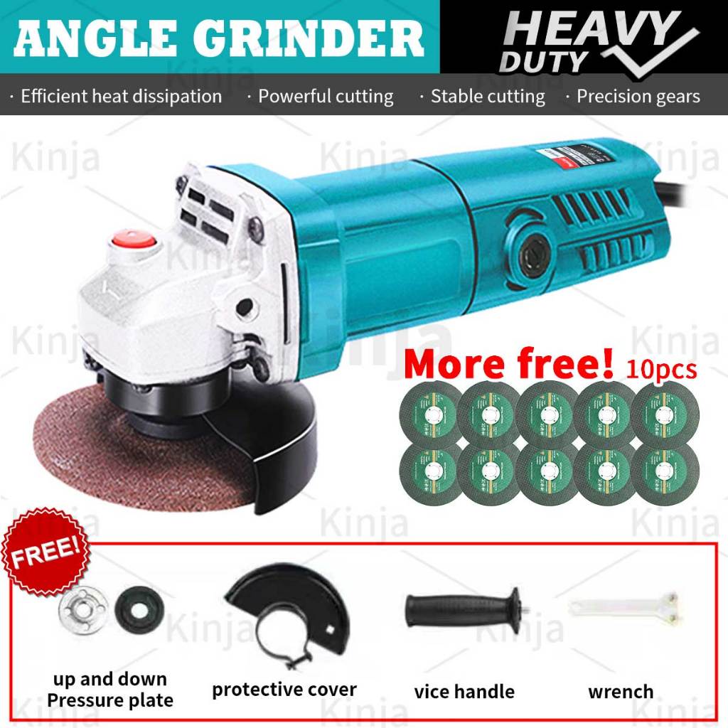 Angle grinder 800W powerful portable grinder with free 10pcs disk ...