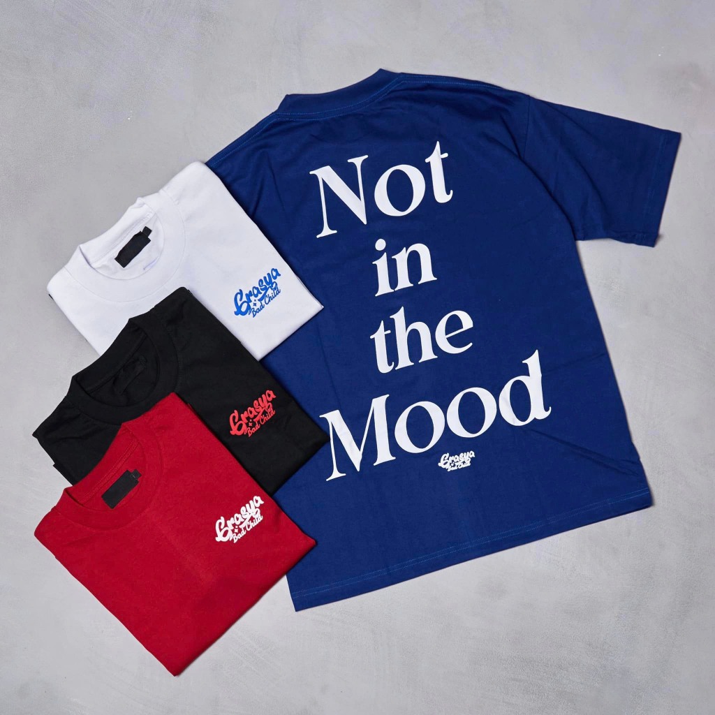 Grasya World Clothing Text T-shirt "NOT IN THE MOOD" cotton fashion ...