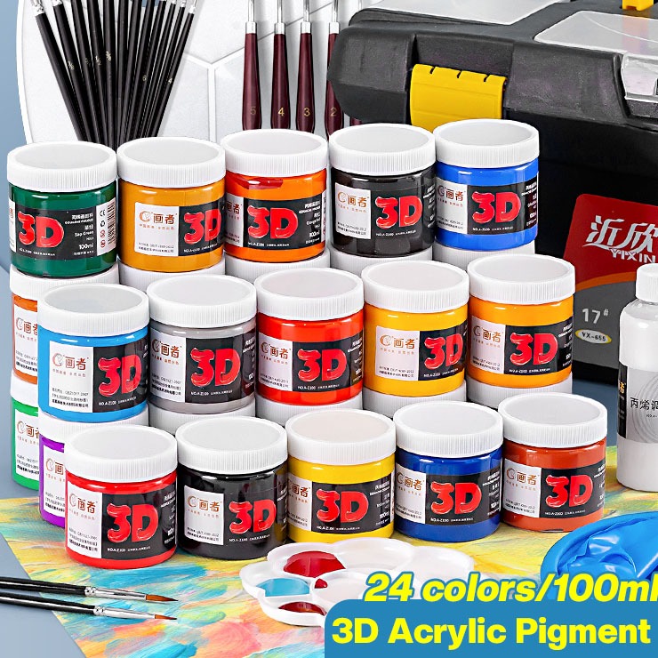 100ml Acrylic Paint Waterproof Graffiti Pigment for Painting Textile ...