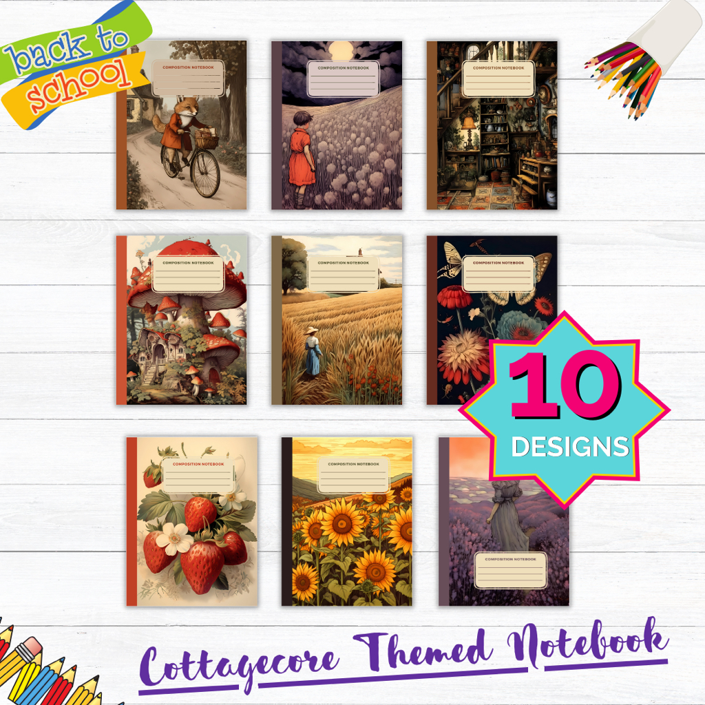COTTAGECORE THEME CUSTOMIZED notebooks (Kinder, Prep, Nursery, Grade 1 ...