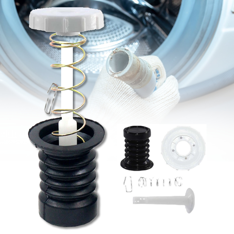 1 Set Washing Machine Drain Valve Rubber Packing With Spring And Pull ...