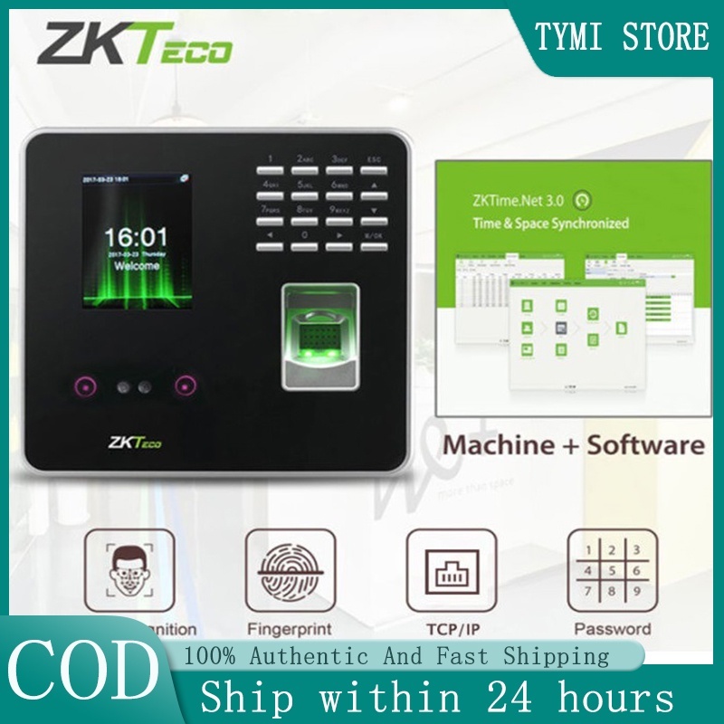 ZKTeco Fingerprint Attendance Machine LCD Screen Intelligent Biometric ...