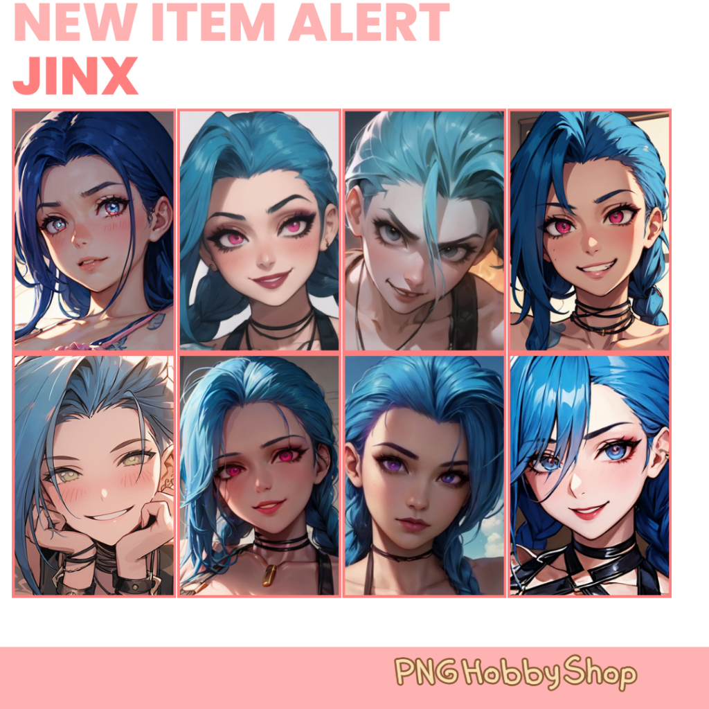 Jinx League of Legends Anime Photocard and Keychain - PNG Hobby Shop ...