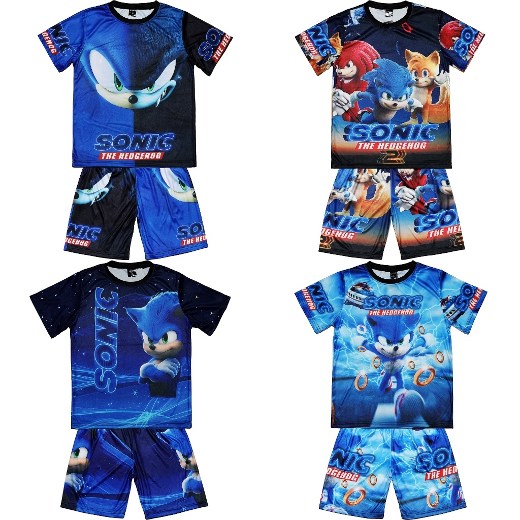 DD Kids Terno Sonic Jersey Shorts for Kids Boy Game Character ...