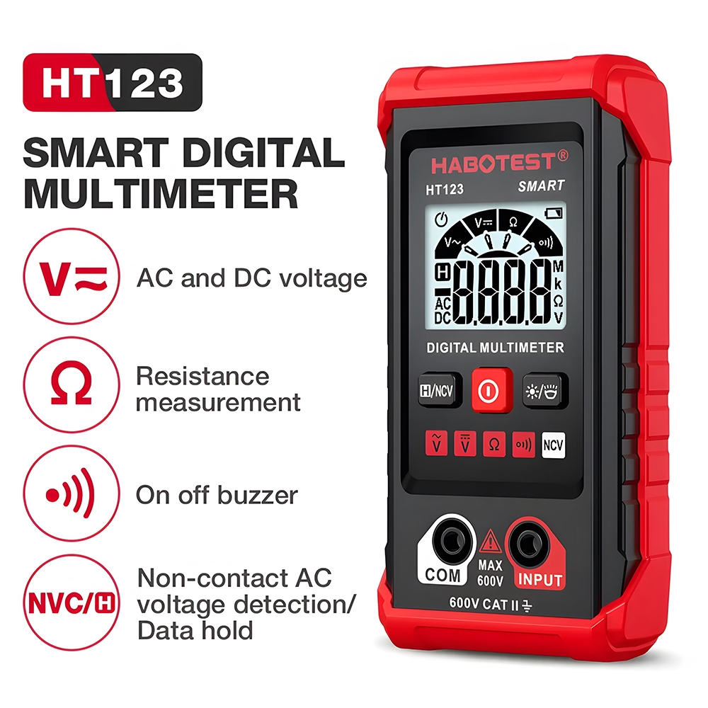 【Multimeter】Digital Multimeter Multi Tester 600V Ac/Dc 2000 Counts High ...