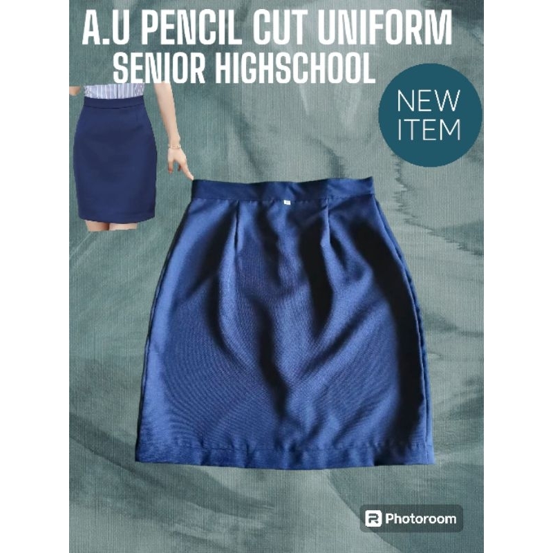A.U PENCIL CUT UNIFORM/A LINE SKIRT/SCHOOL UNIFORM/SENIOR HIGHSCHOOL/AU ...