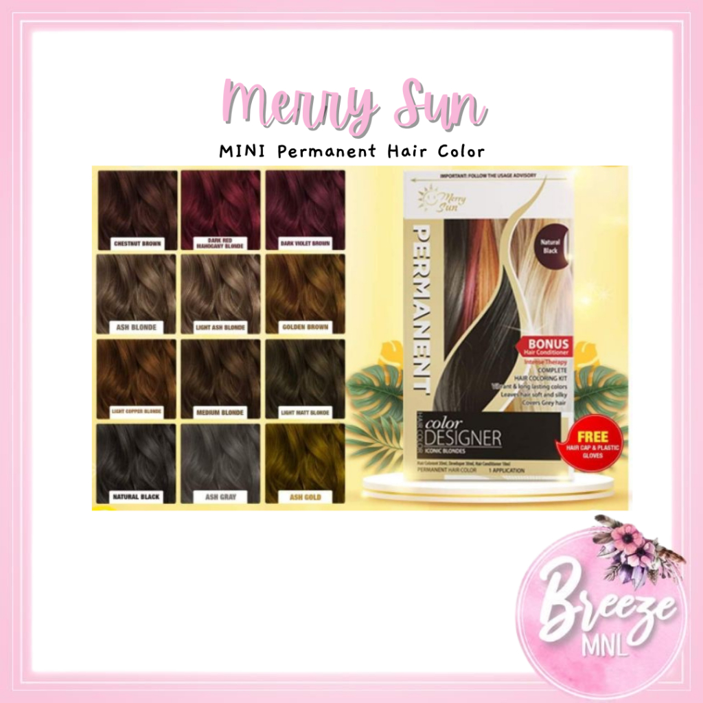 Merry Sun Permanent Hair Color MINI VERSION | Shopee Philippines