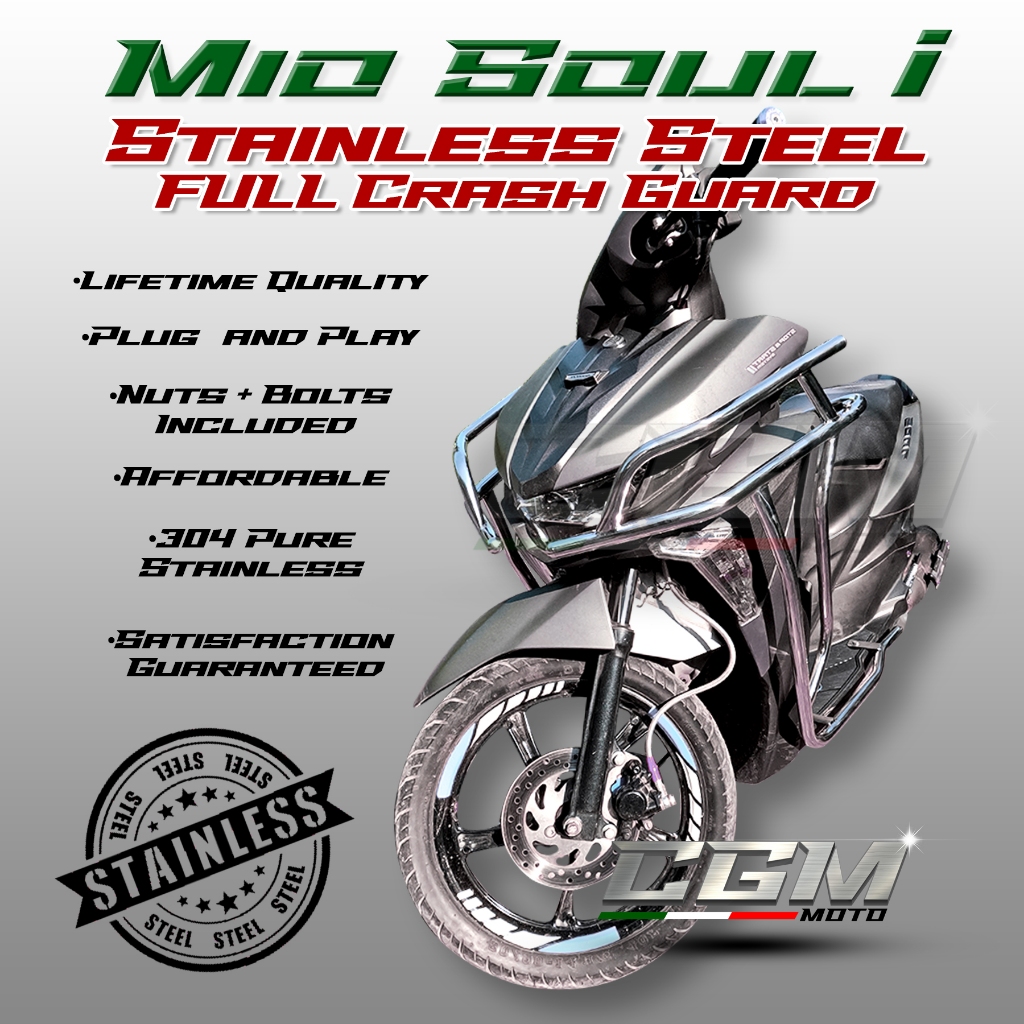 ⭐️Full Crash Guard YAMAHA MIO SOUL I 125 Full Body Armor Pure 304 ...