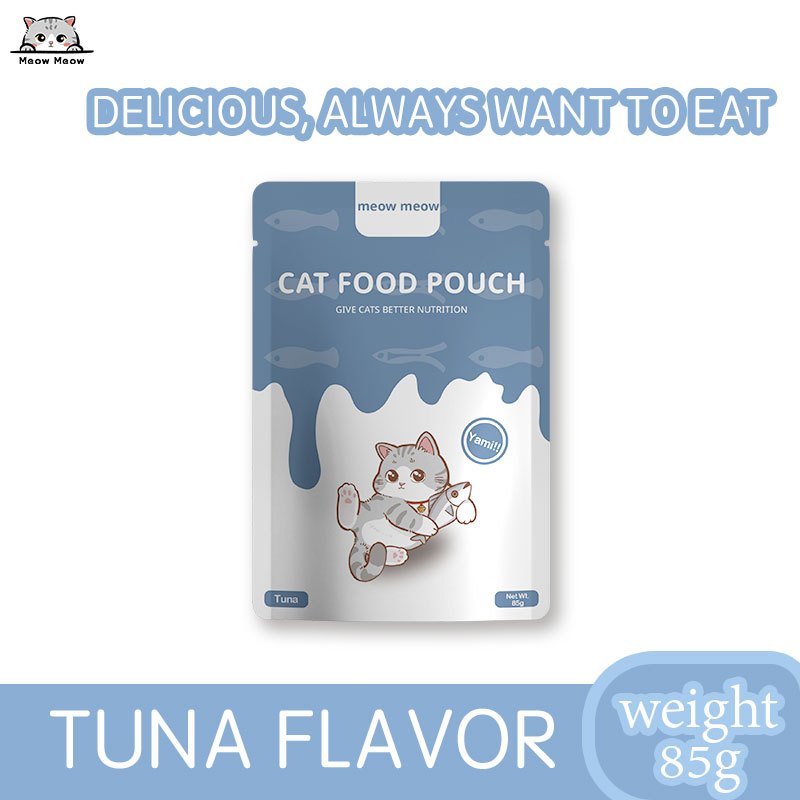 Meow Cat Wet Food Pouch 85g | Nutritional balance goodest cat food ...