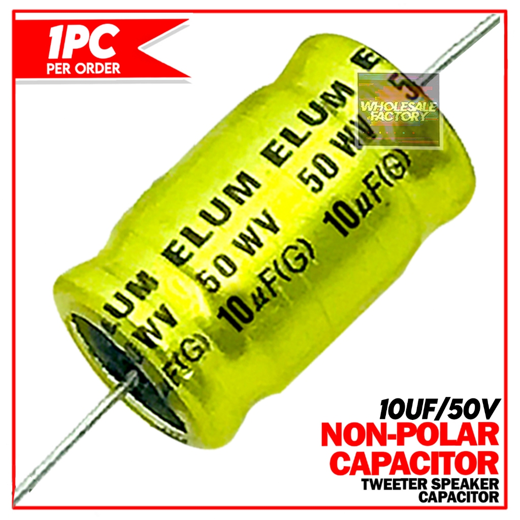2.2UF/50V Electrolytic Non-Polarized Crossover Capacitor Tweeter Horn ...