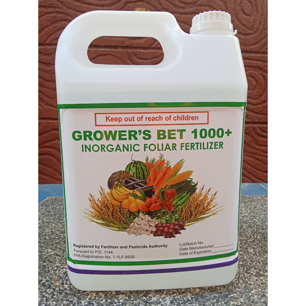 Growers bet 1000+ foliar 1 gallon | Shopee Philippines