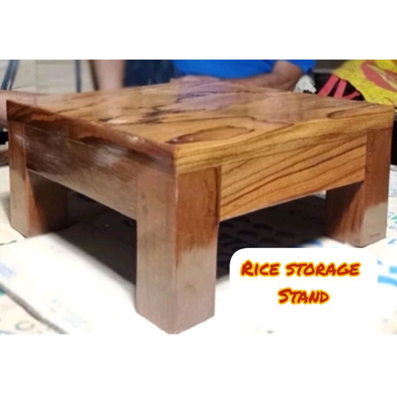 wooden BANGKITO OR rice storage stand solid made in hardwood magcono ...