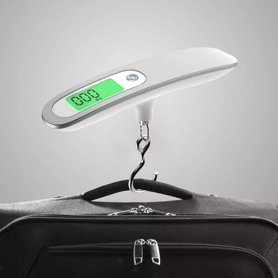 110 lb/ 50kg Capacity Hanging Suitcase Scale Portable Digital Luggage ...