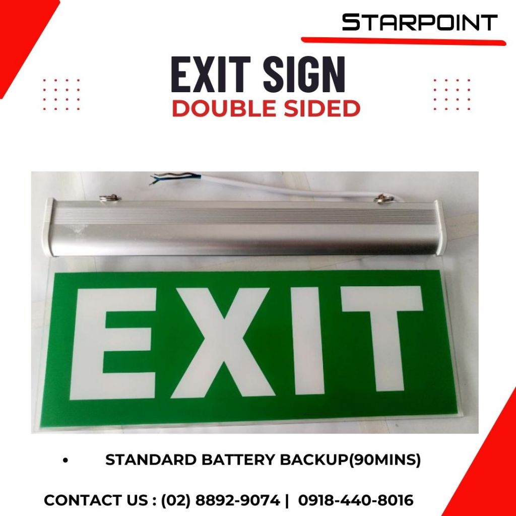 SE0302 LED Exit Sign , Double Exit Signage, Exit Sign, Emergency Exit ...