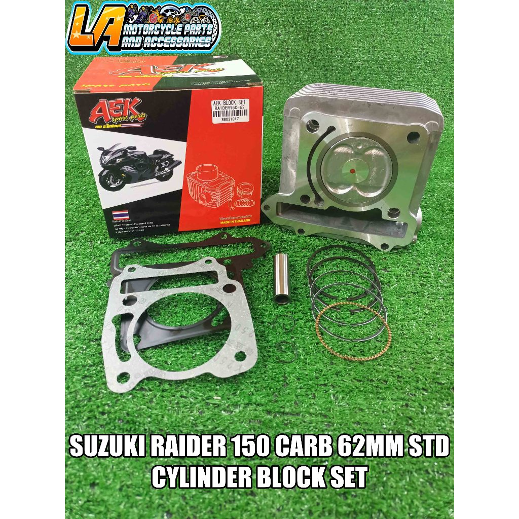 AEK CYLINDER BLOCK SET - SUZUKI RAIDER 150 CARB - 62MM STANDARD / 66MM ...