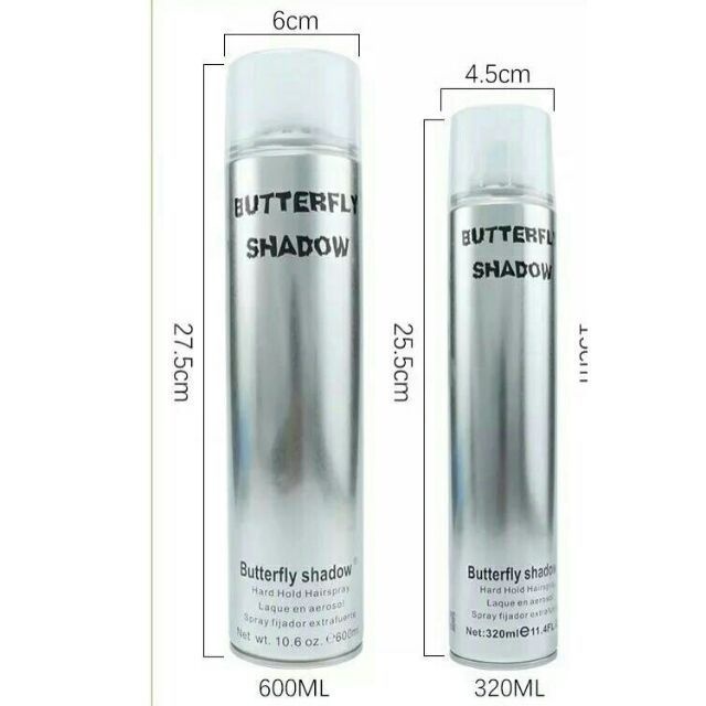 hair spray salon wax butterfly Shadow hair spray 320ml 600ml | Shopee ...