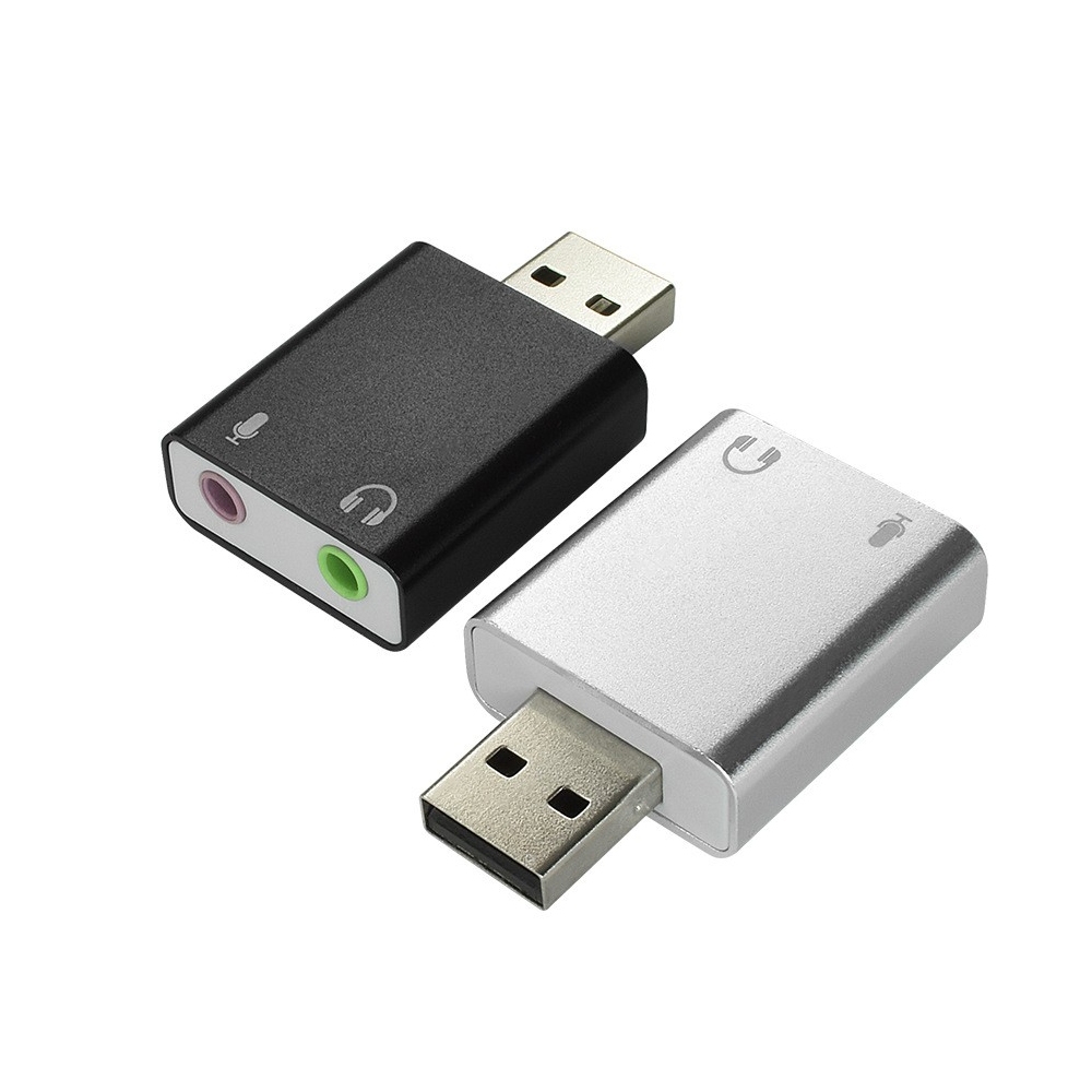 7.1 channel aluminum alloy USB sound card computer external sound card ...