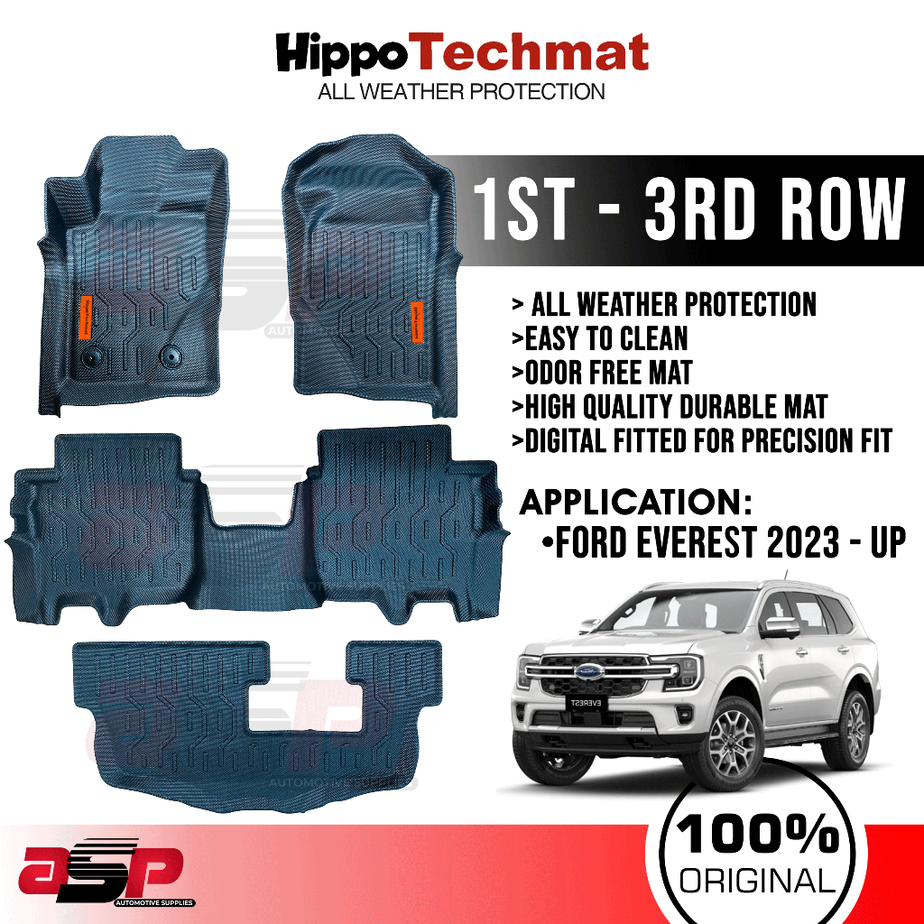 Hippo Techmat Basic Deep Dish Matting for Ford Everest 2023 - Present ...