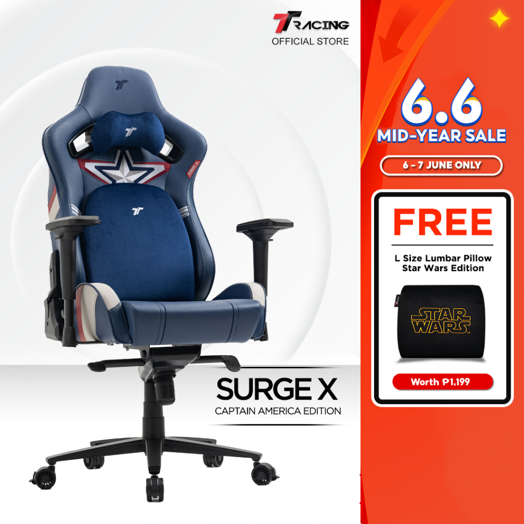 TTRacing Surge X Gaming Chair Ergonomic Office Chairs - Captain America ...