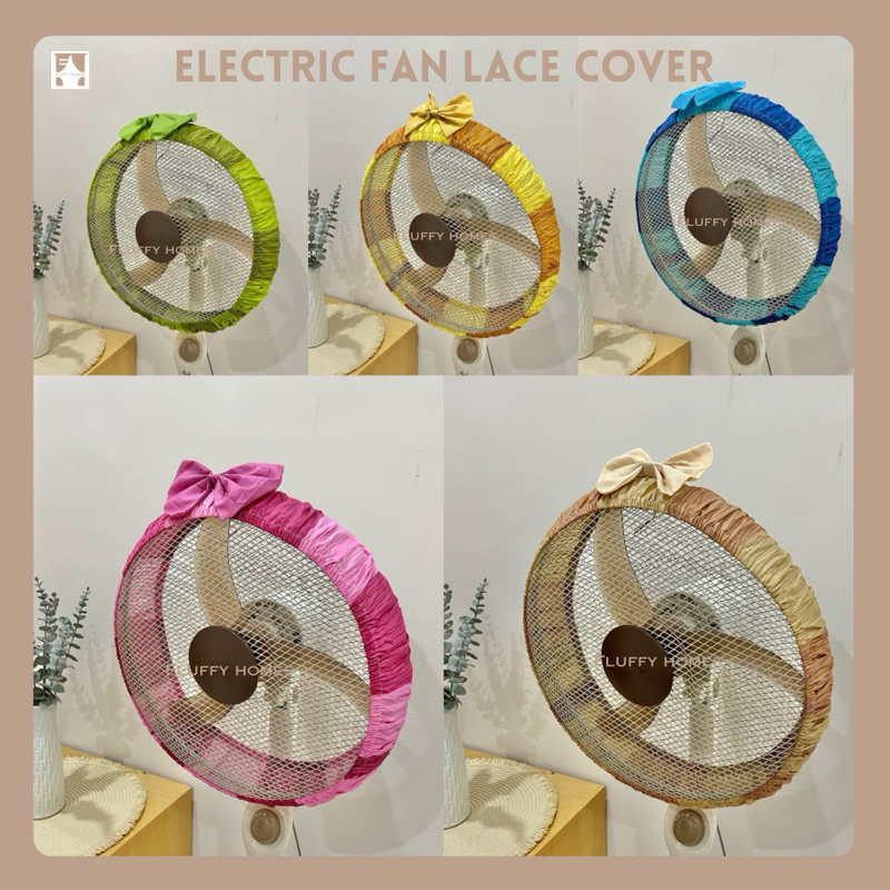 Fluffy Homes Wood Stock Fashionable electric fan lace cover and dust ...