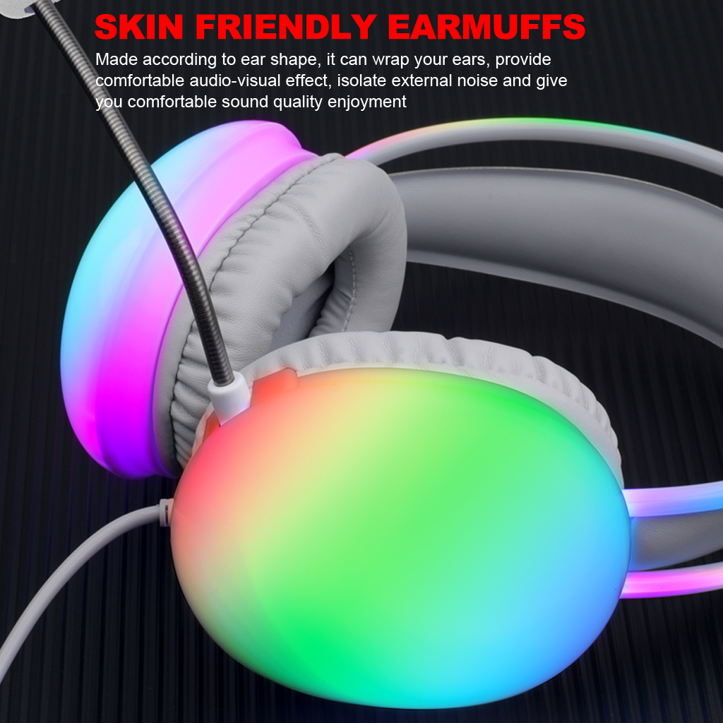 Inplay H20 RGB Wired Headset RGB Light Gaming Headset Headphones With Microphone For Pc Laptop ...