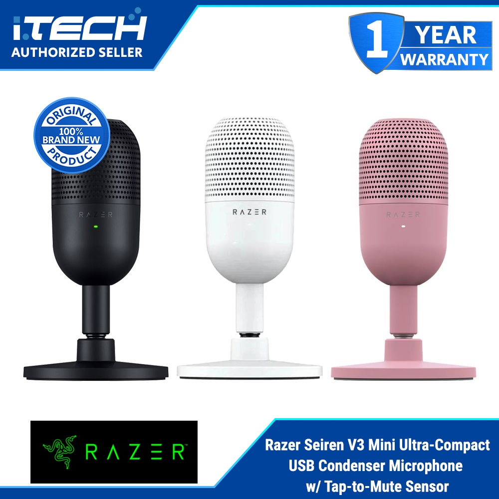Razer Seiren V3 Mini Ultra-Compact USB Condenser Streaming Microphone ...