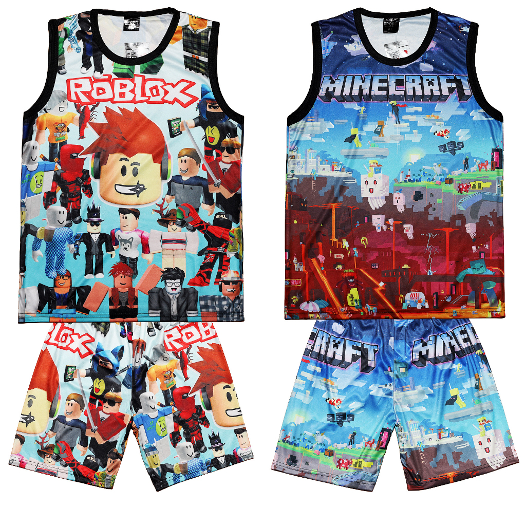 DD Kids Jersey Terno Roblox Sando Shorts for Kid Boy Printed Party Game ...