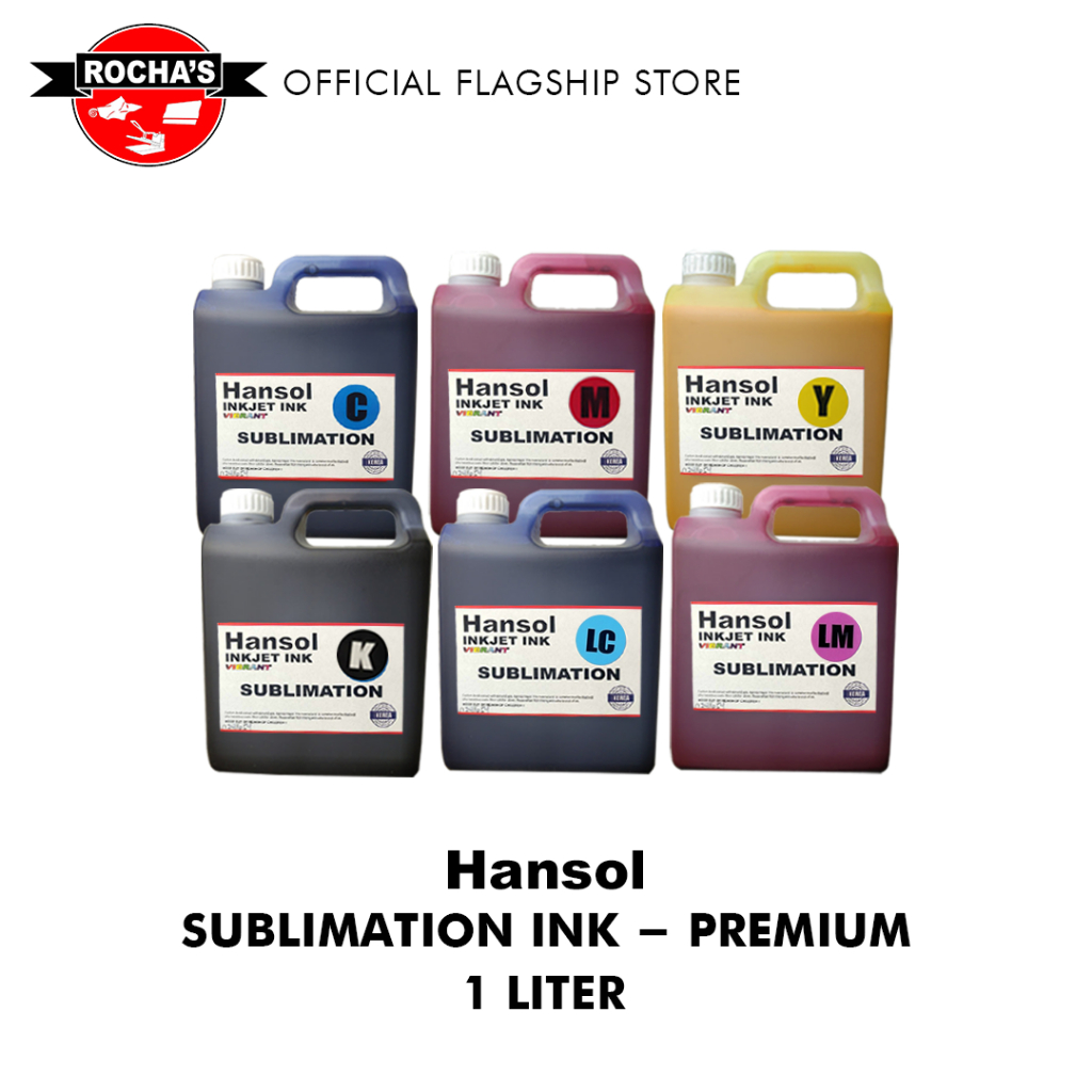 [ ROCHA'S ] HANSOL SUBLIMATION INK - PREMIUM 1 Liter - for Printer ...
