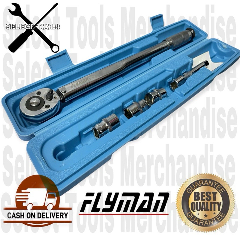 Flyman Tools Usa 5 Pcs Set Auto Click Torque 1/2 drive Wrench Socket ...