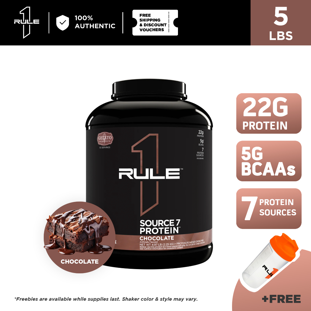 Rule 1 SOURCE7 PROTEIN 5lbs. With Shaker | Shopee Philippines
