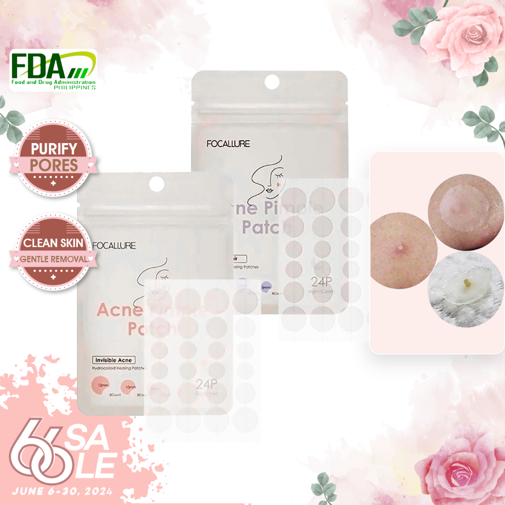 FOCALLURE 24 Pcs Acne Pimple Patch Invisible Acne Treatment Blemish ...